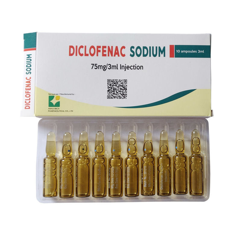 Diclolfenac Sodium Injection Colorless Clear Liquid 3ml 75mg 10 Vials ...