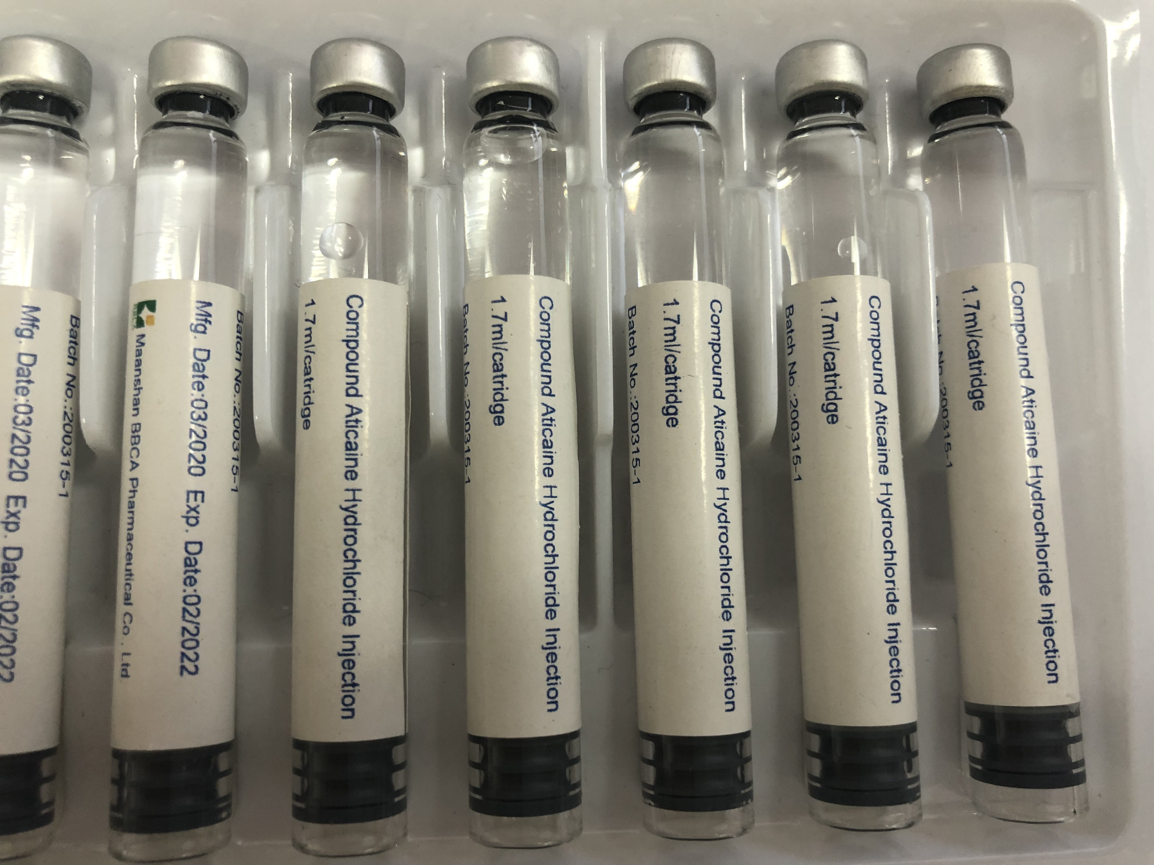 Compound Articaine Hydrochloride Injection Cartridge Bottle Colorless ...