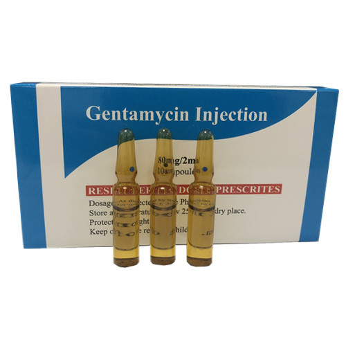 Colorless Clear Liquid Gentamycin / Gentamicin Injection 2ml / 80mg